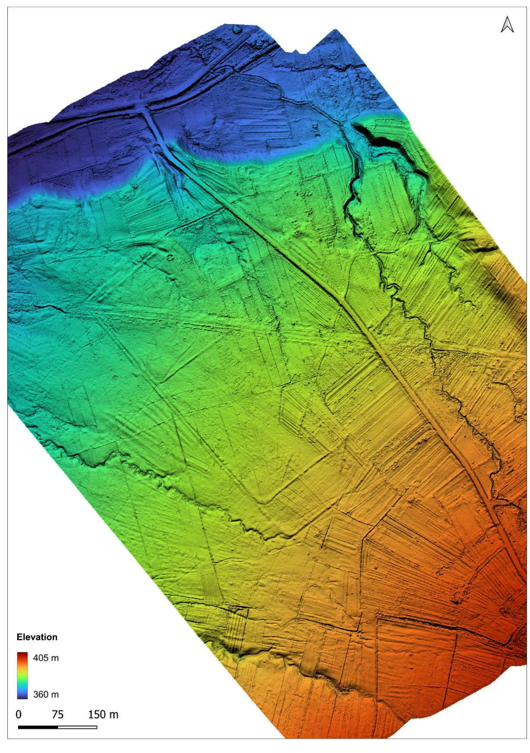 Marga. digital terrain model. lidar (©authors).