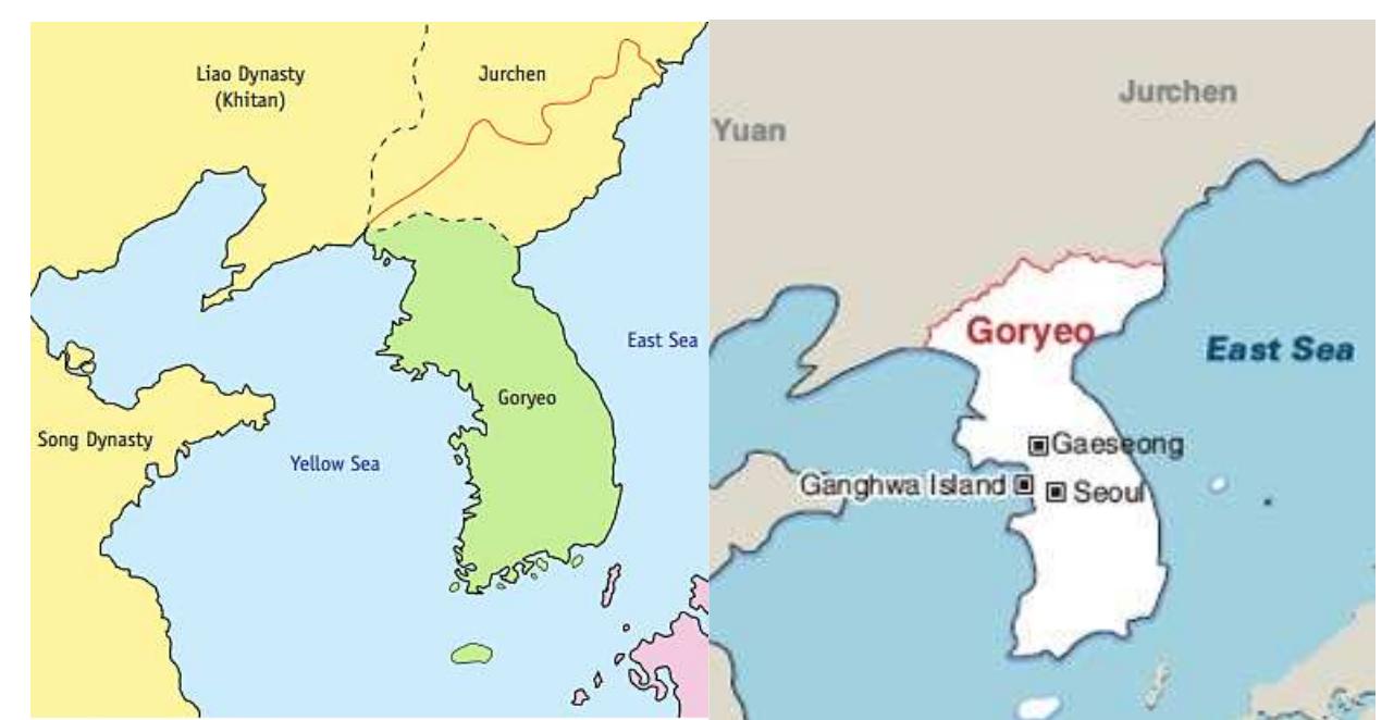 Maps of the korean peninsula during the middle korean