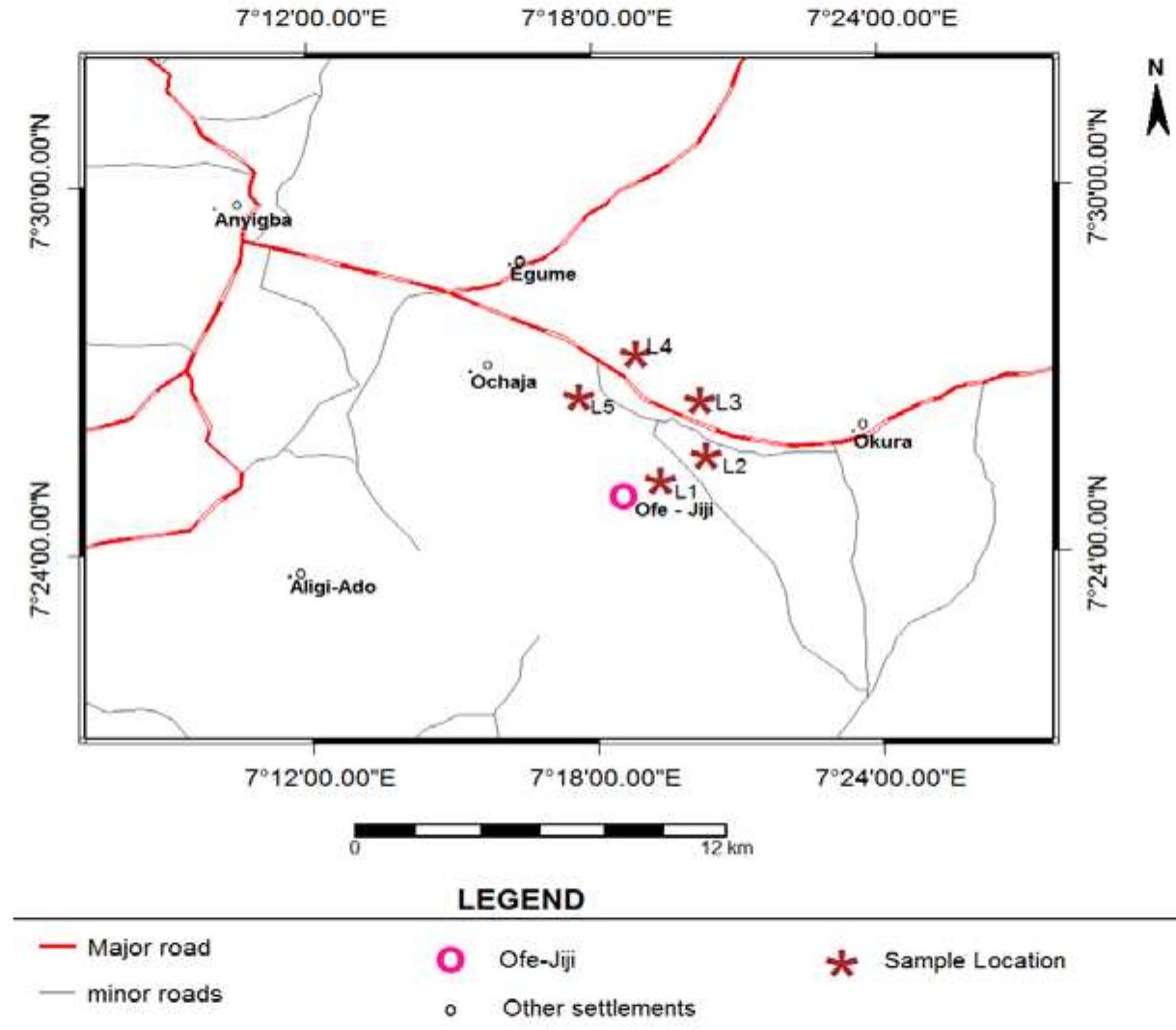 Map of the study area showing sample stations (google