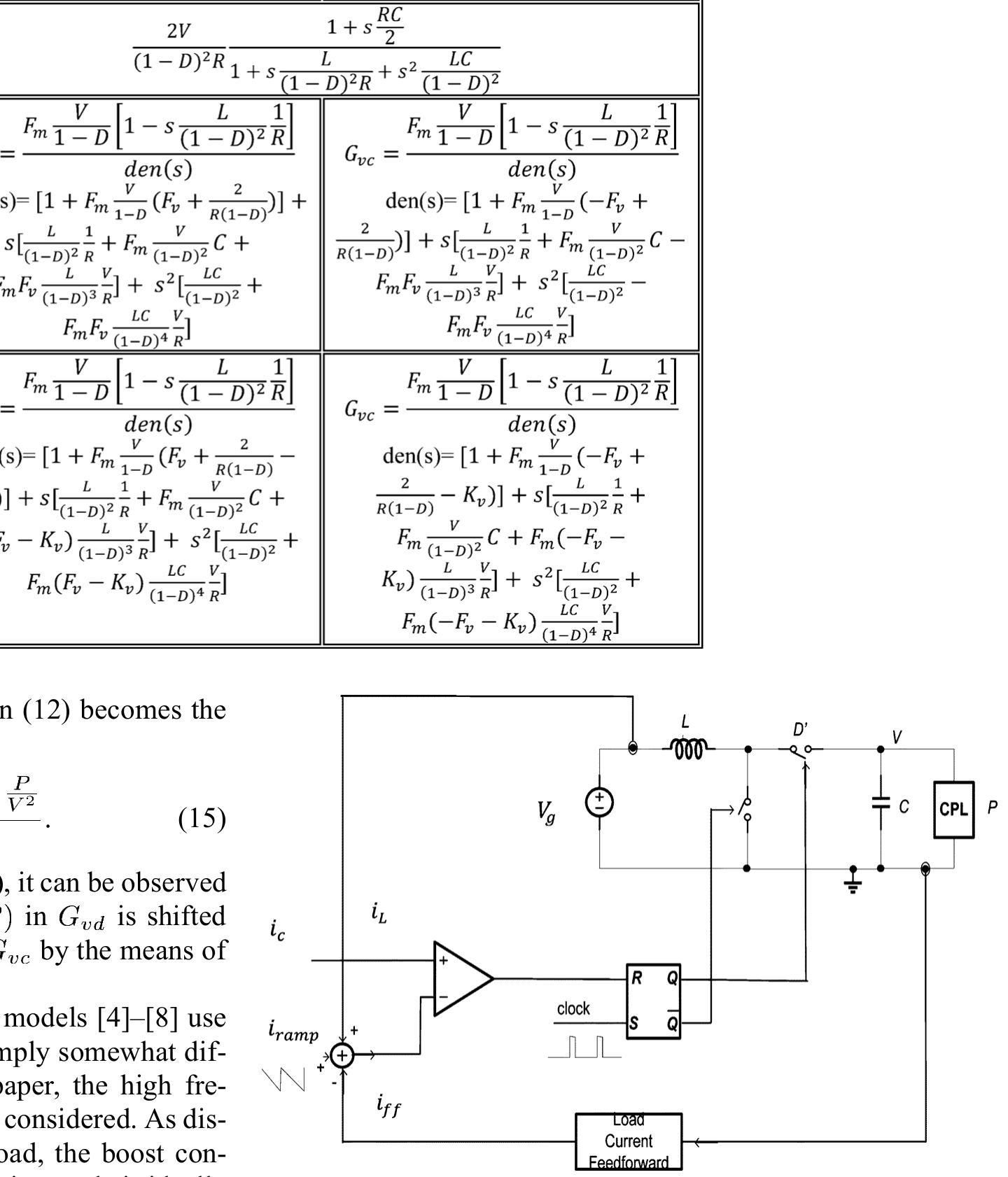 Block diagram of a boost converter with pwm valley current
