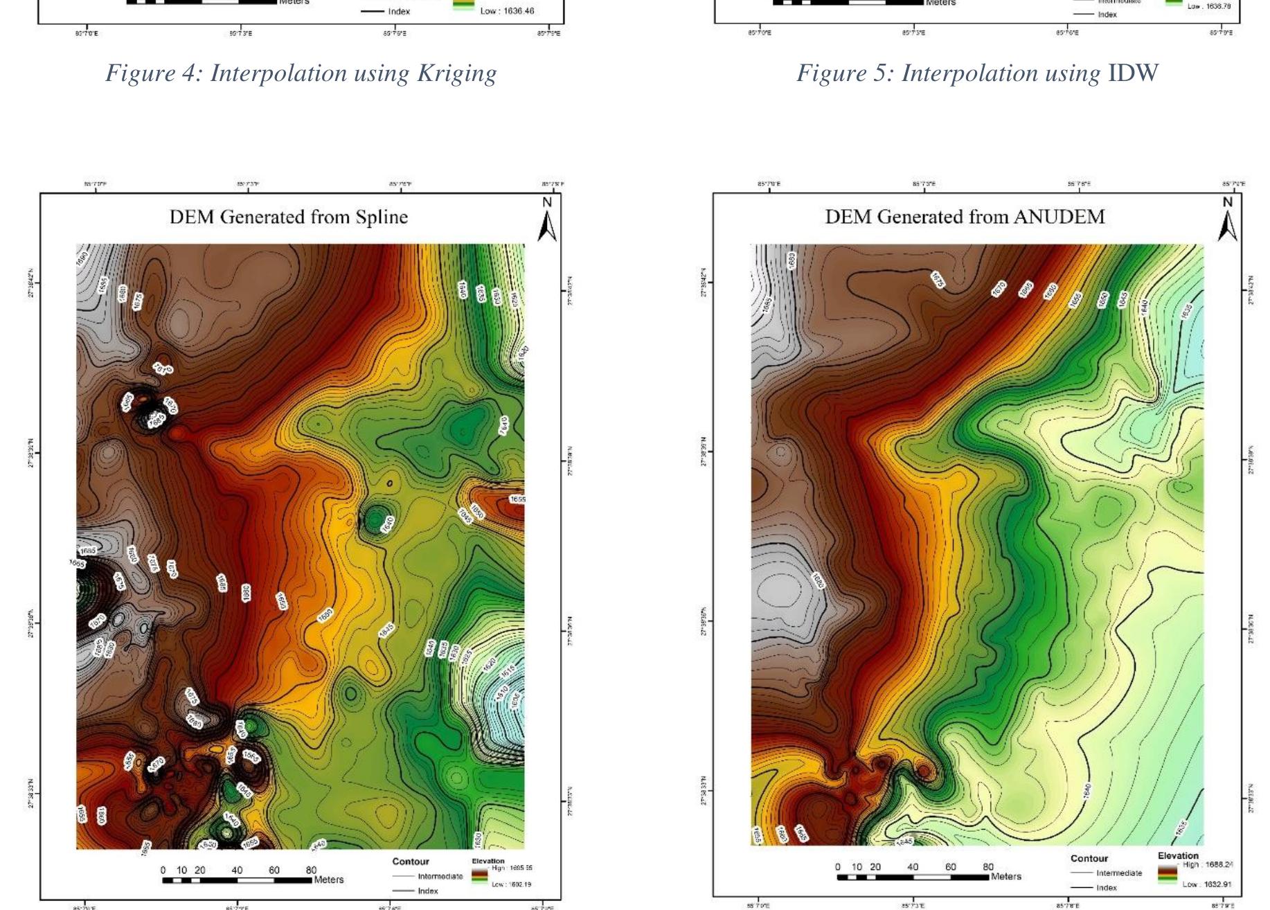 Interpolation Using Anudem Figure 6 Interpolation Using