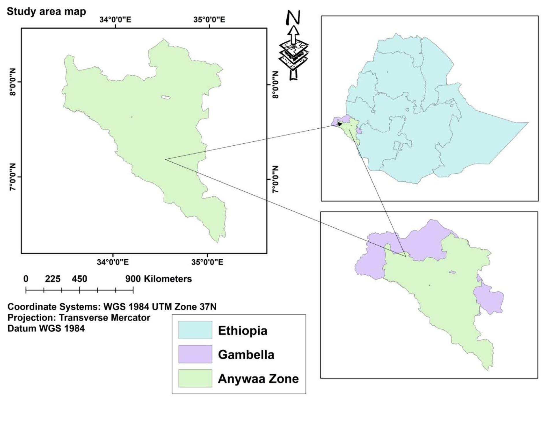 Study area map (gambella map)
