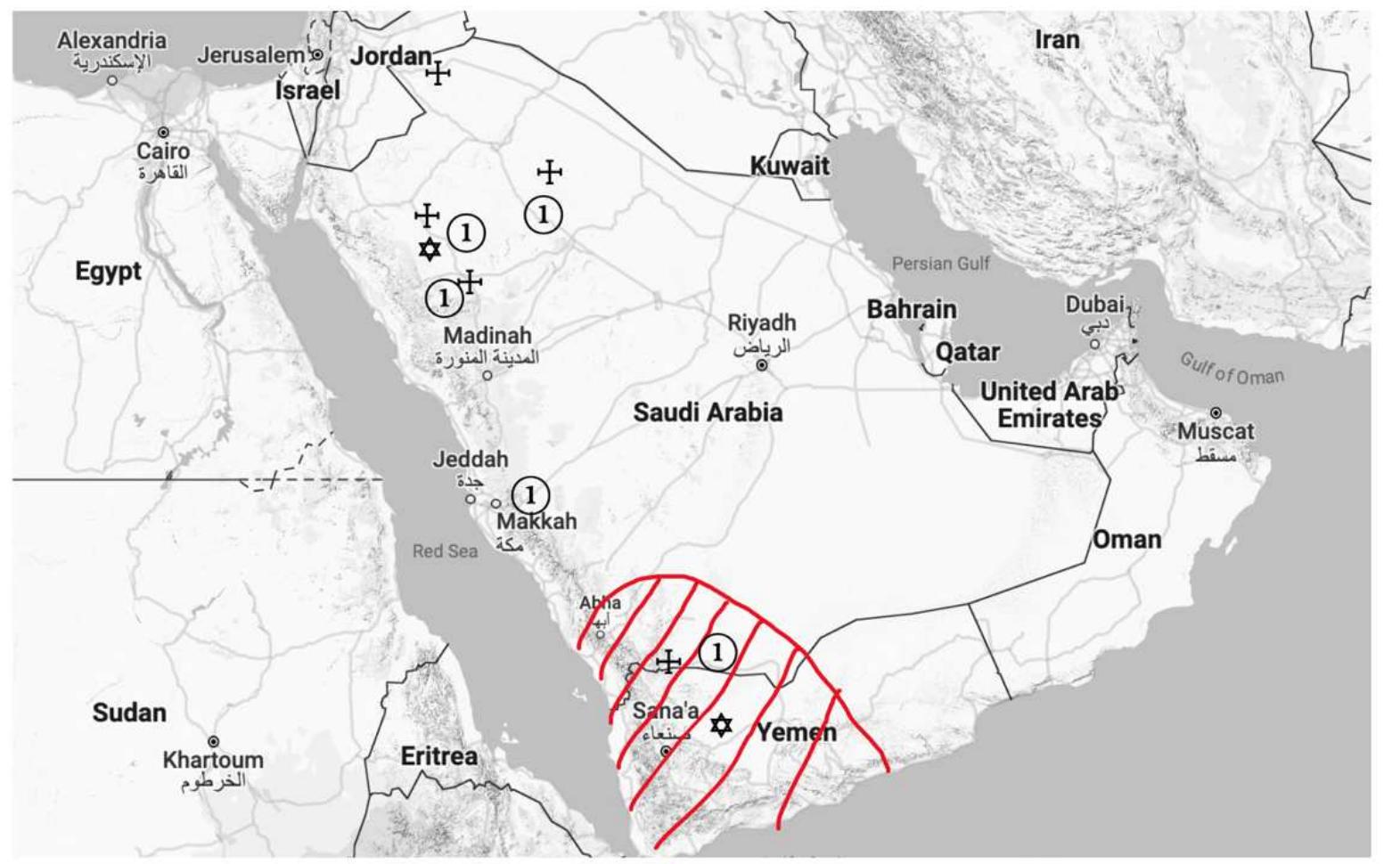 A map showing the inscriptions dated to 400-600 ce (a