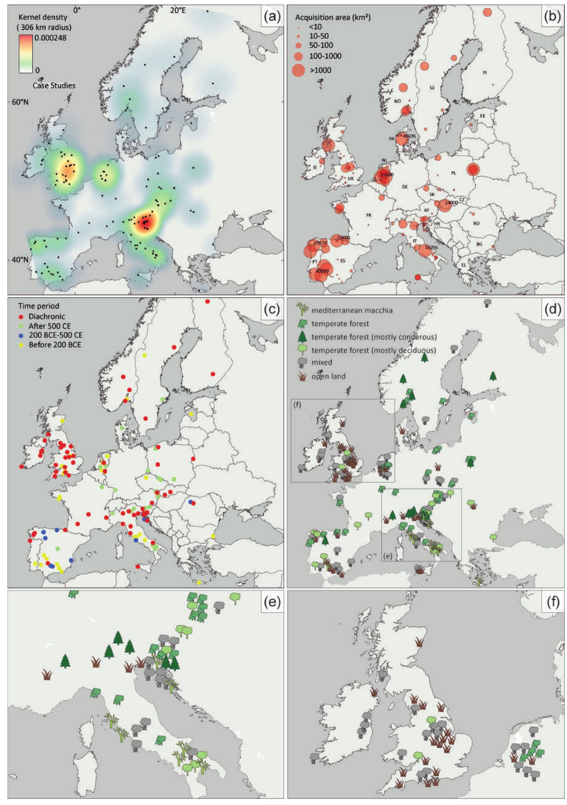| maps of the european case studies: (a) case studies