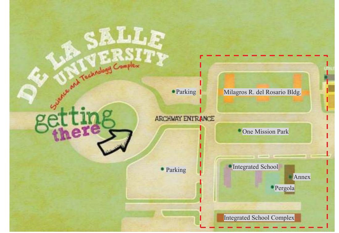 Campus map the system was implemented in the de la salle