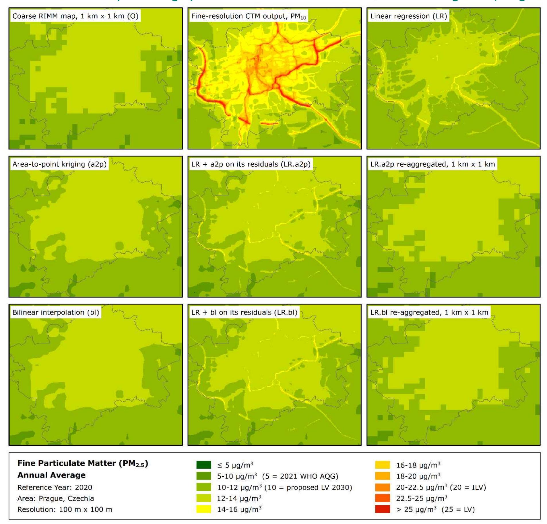 6 gives the difference maps of downscaled vs.