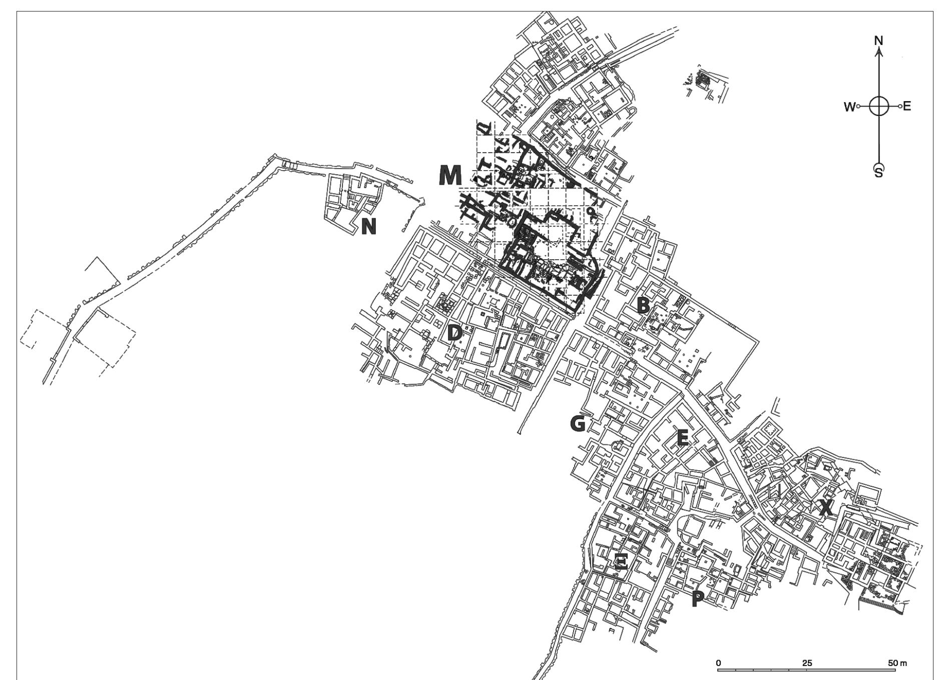 plan of palaikastro with block m highlighted in black