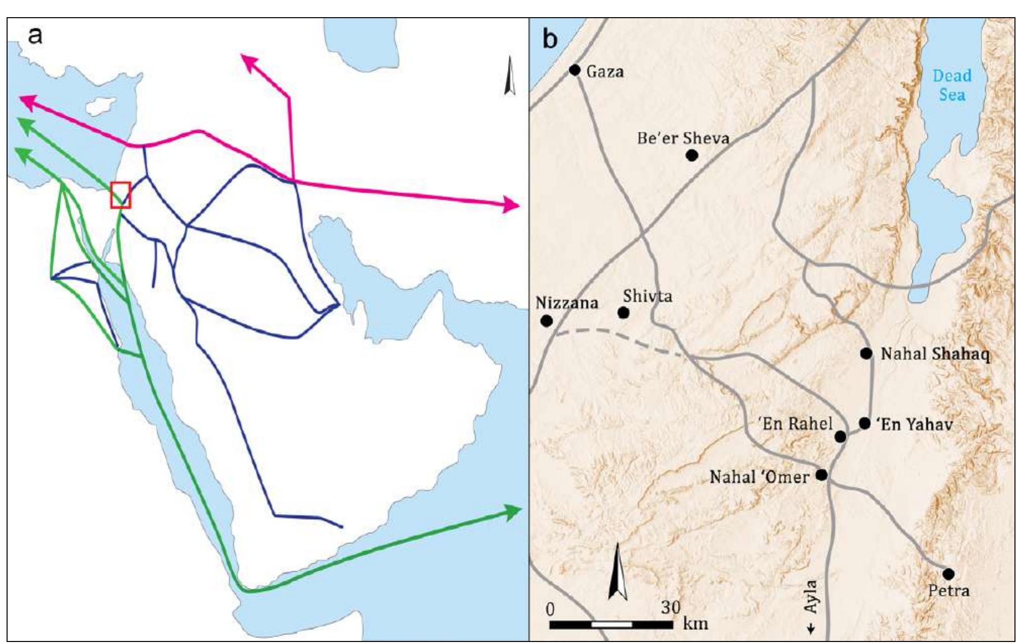 Main trade routes during the 1st millennium ce (a) (blue: