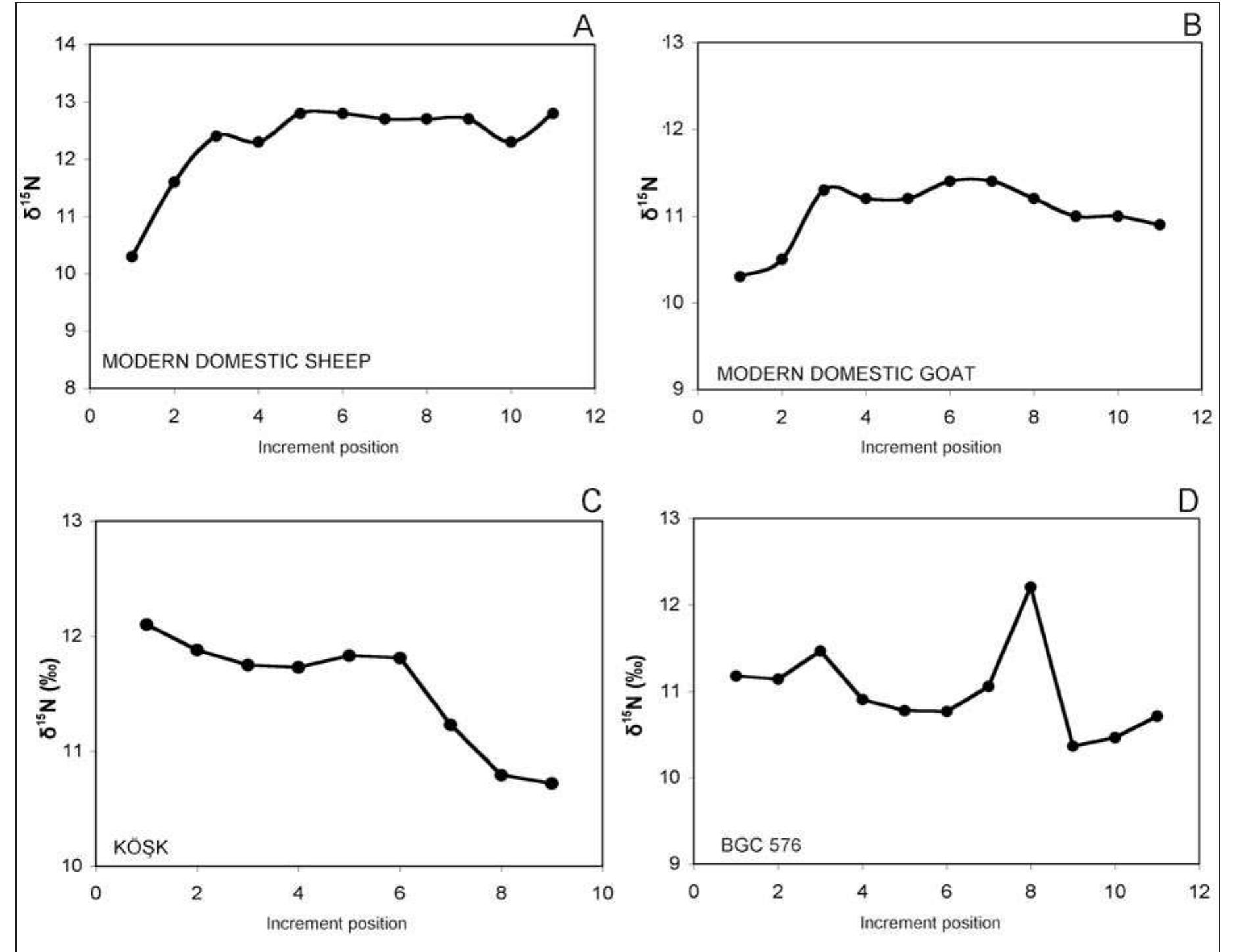Patterns of nitrogen (6"°n) isotopic variation in tooth