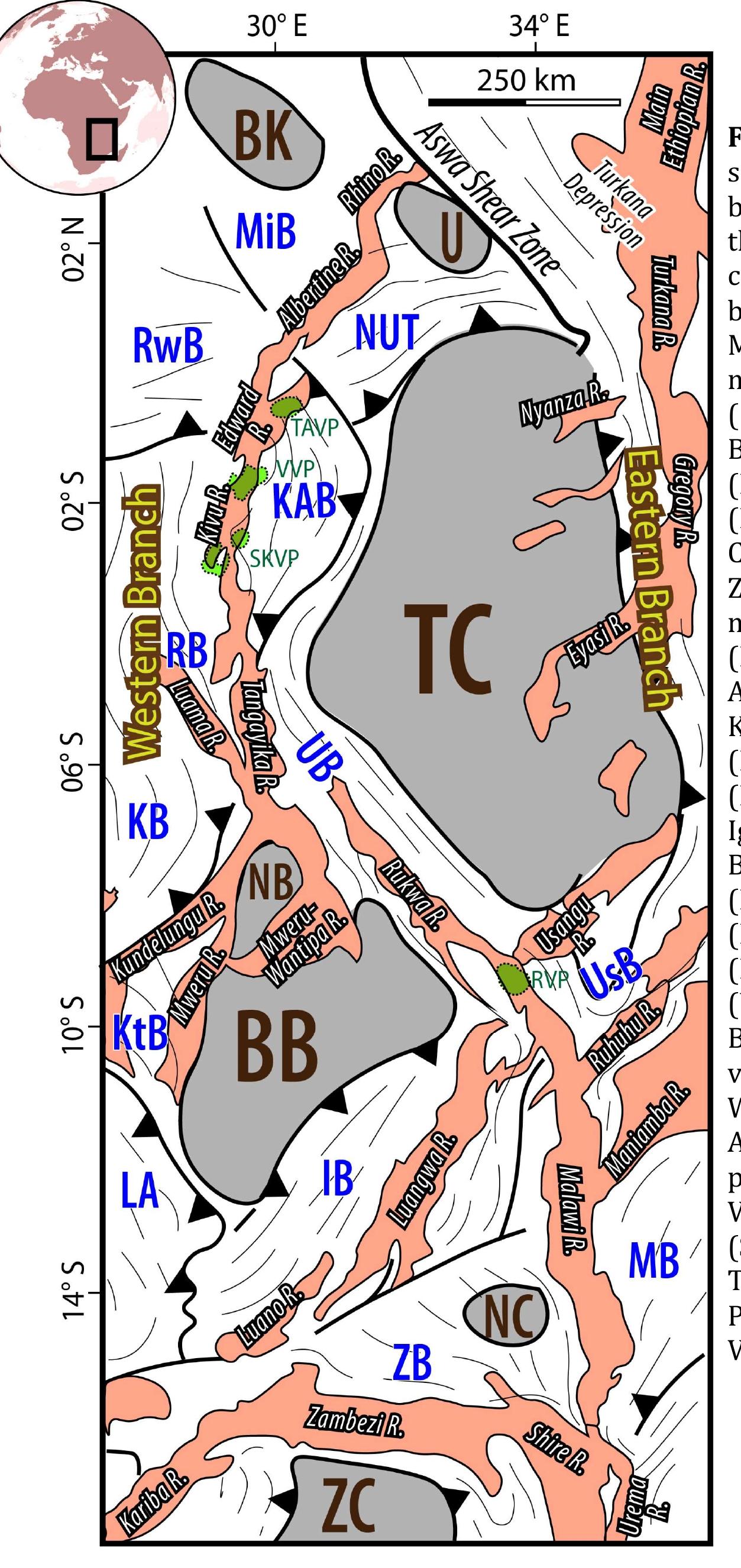 Figure 2 - Rift Transfer Zones and the Stages of Rift