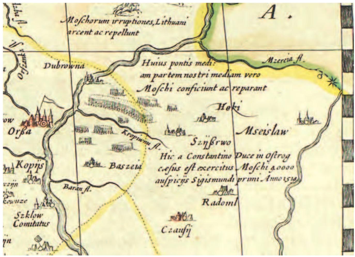 12. the radziwitt map (detail), the battle of orsha. this