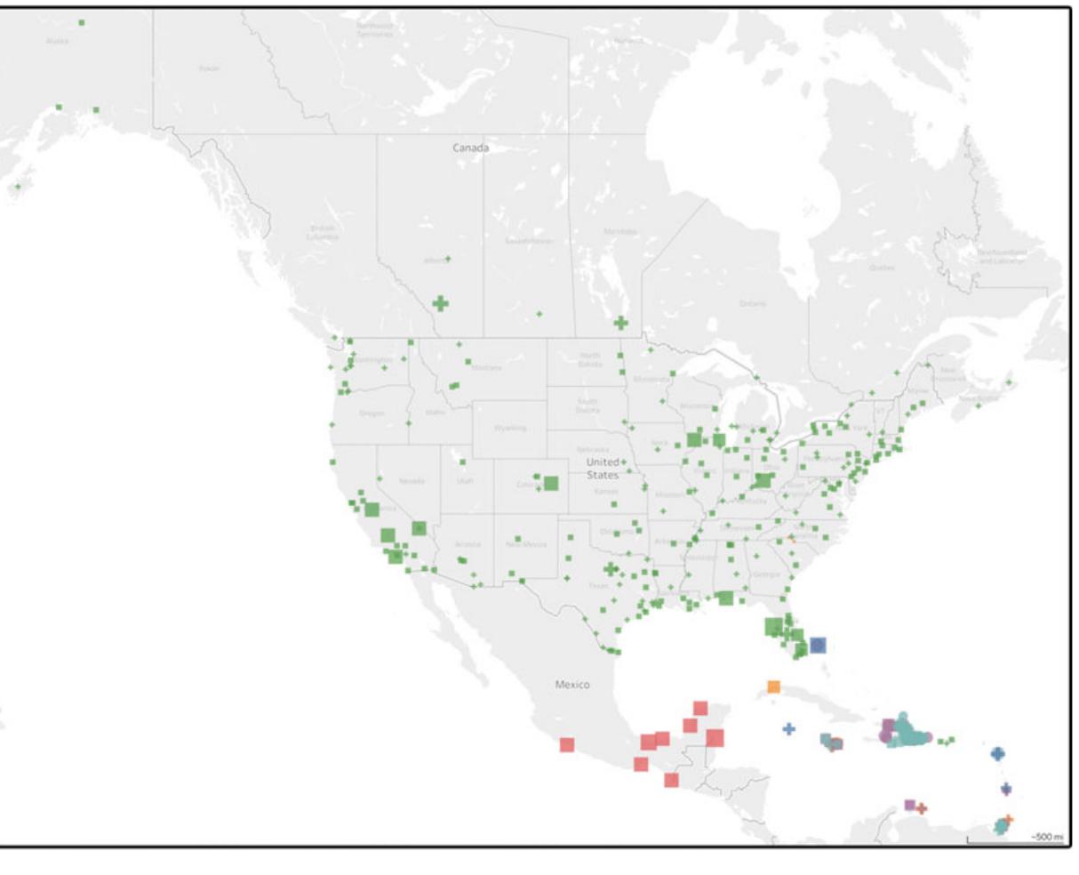 Appendix map 1. north america and the caribbean, showing the