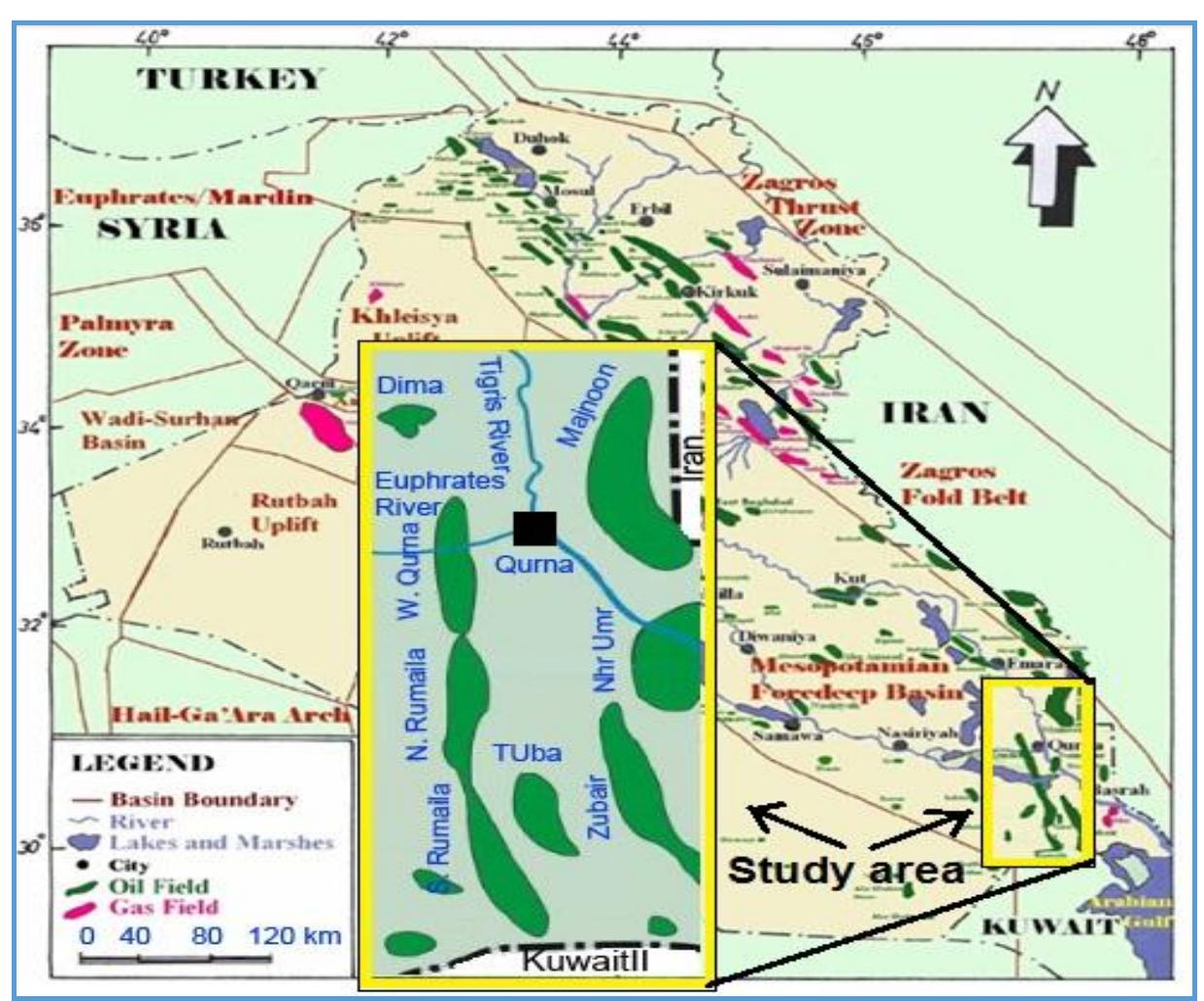 Regional map of iraq; showing the main regional tectonic/