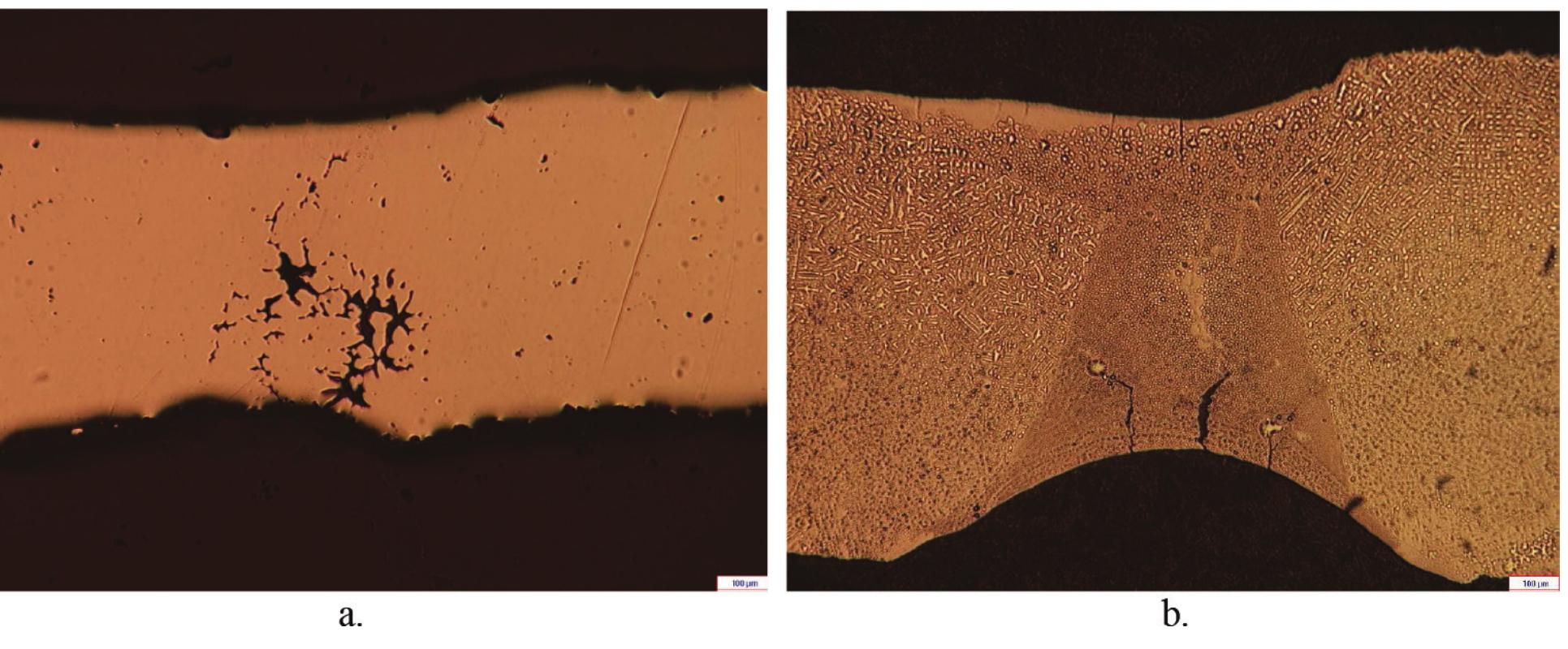 (a) nonuniform dendritic structure with interdendritic