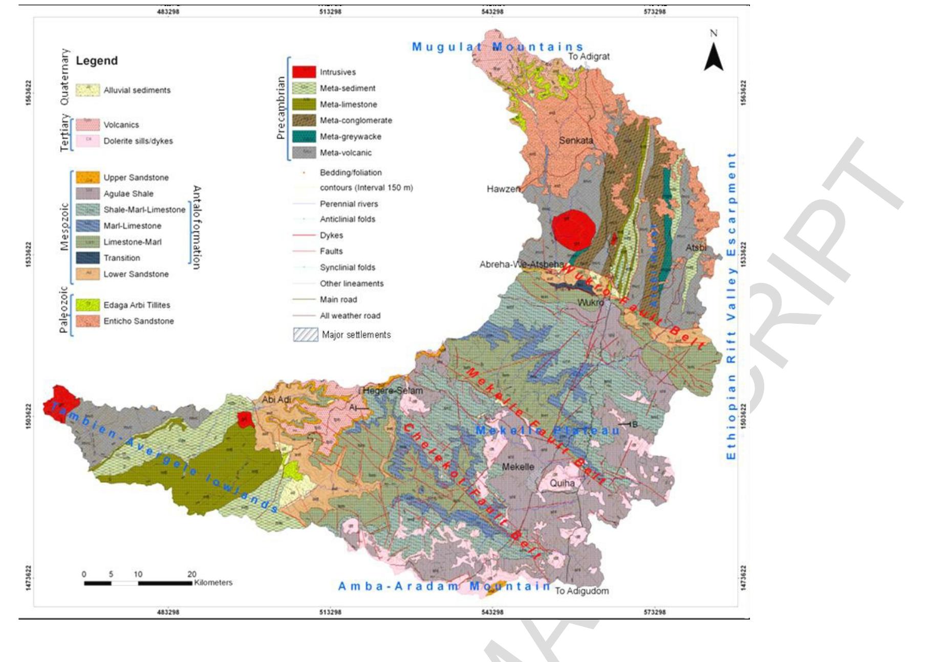 Geological map of the whole geba basin after gebreyohannes