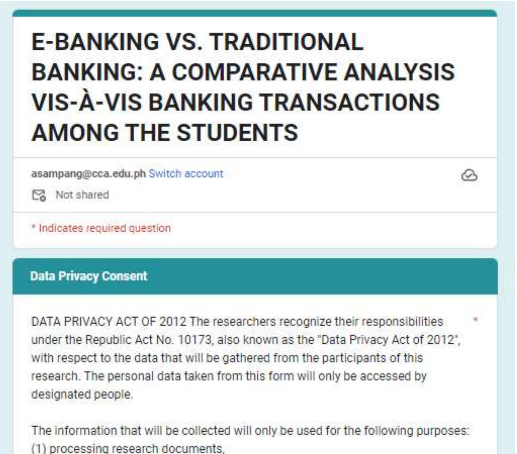 Figure 3 - E-BANKING VS. TRADITIONAL BANKING: A COMPARATIVE