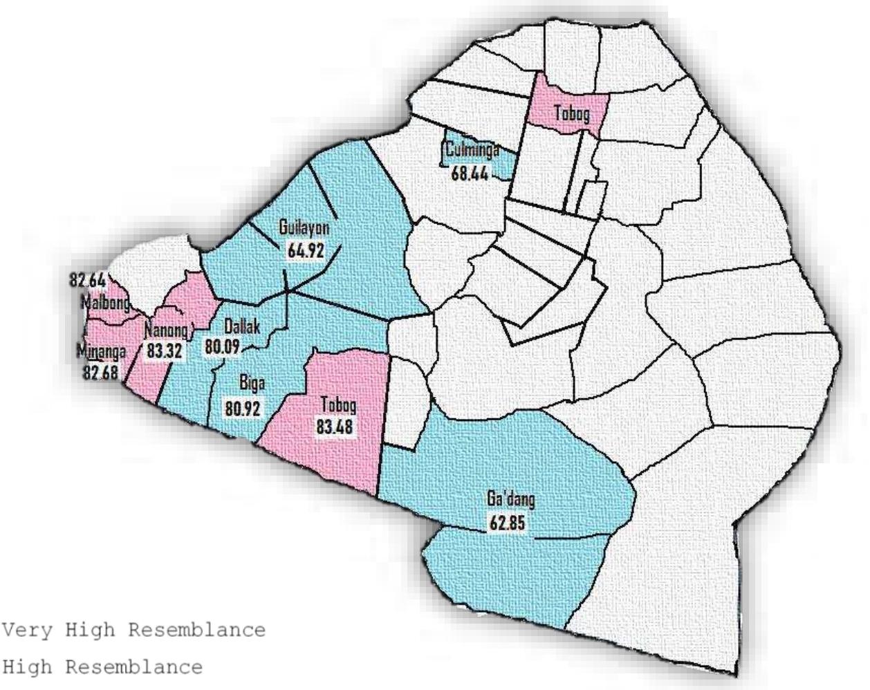 3.3. linguistic cognate map of the indigenous languages of