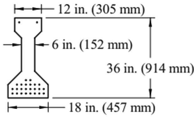 Cross-sectional view of uhpc i-girder [91]. the bridge pier