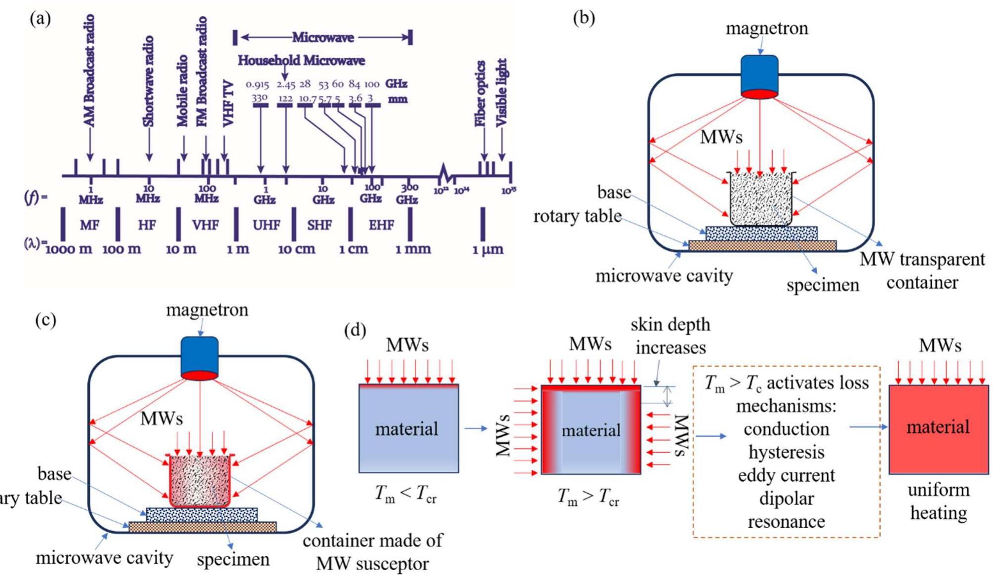 (a) segment of the mw region in the electromagnetic