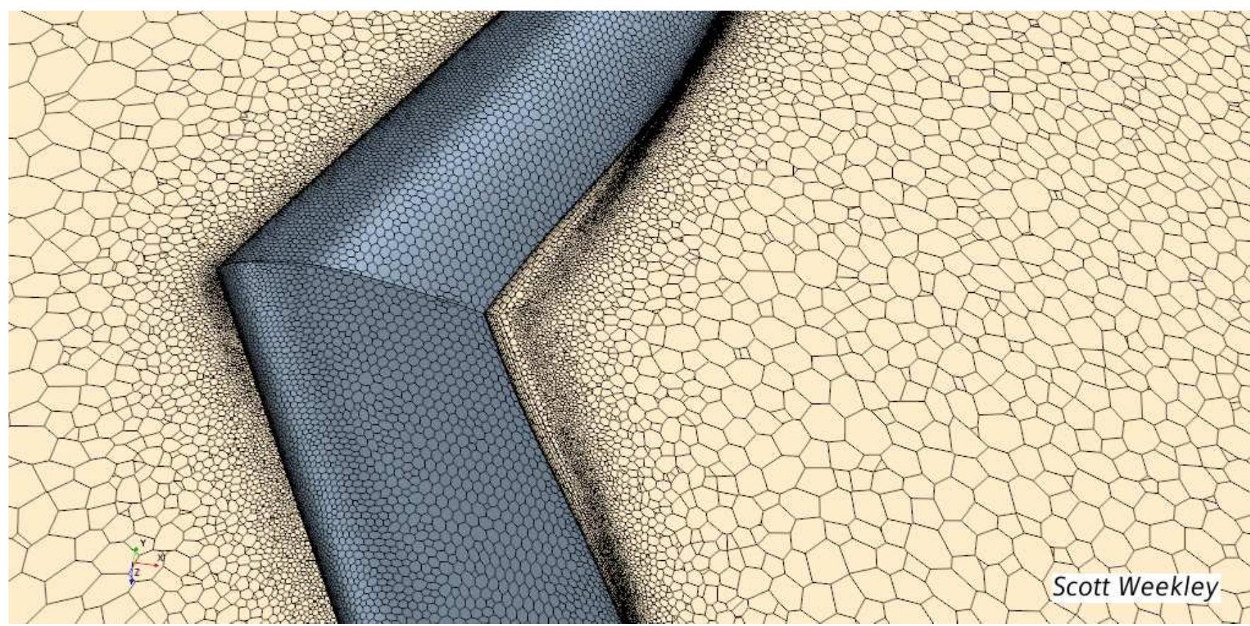 Mesh scene of wing-only model