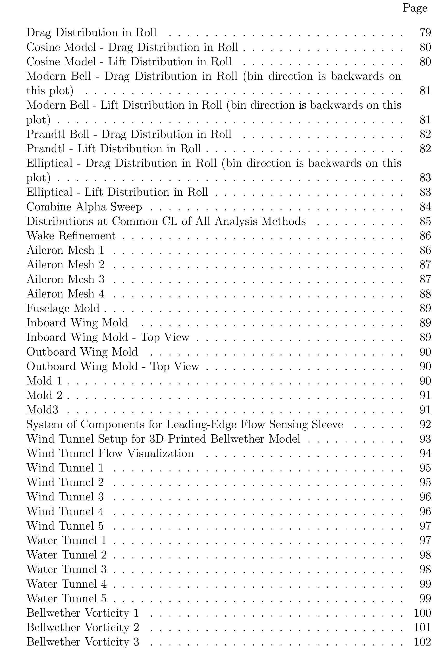 Table 2 - Design and analysis of Bellwether: A flying wing