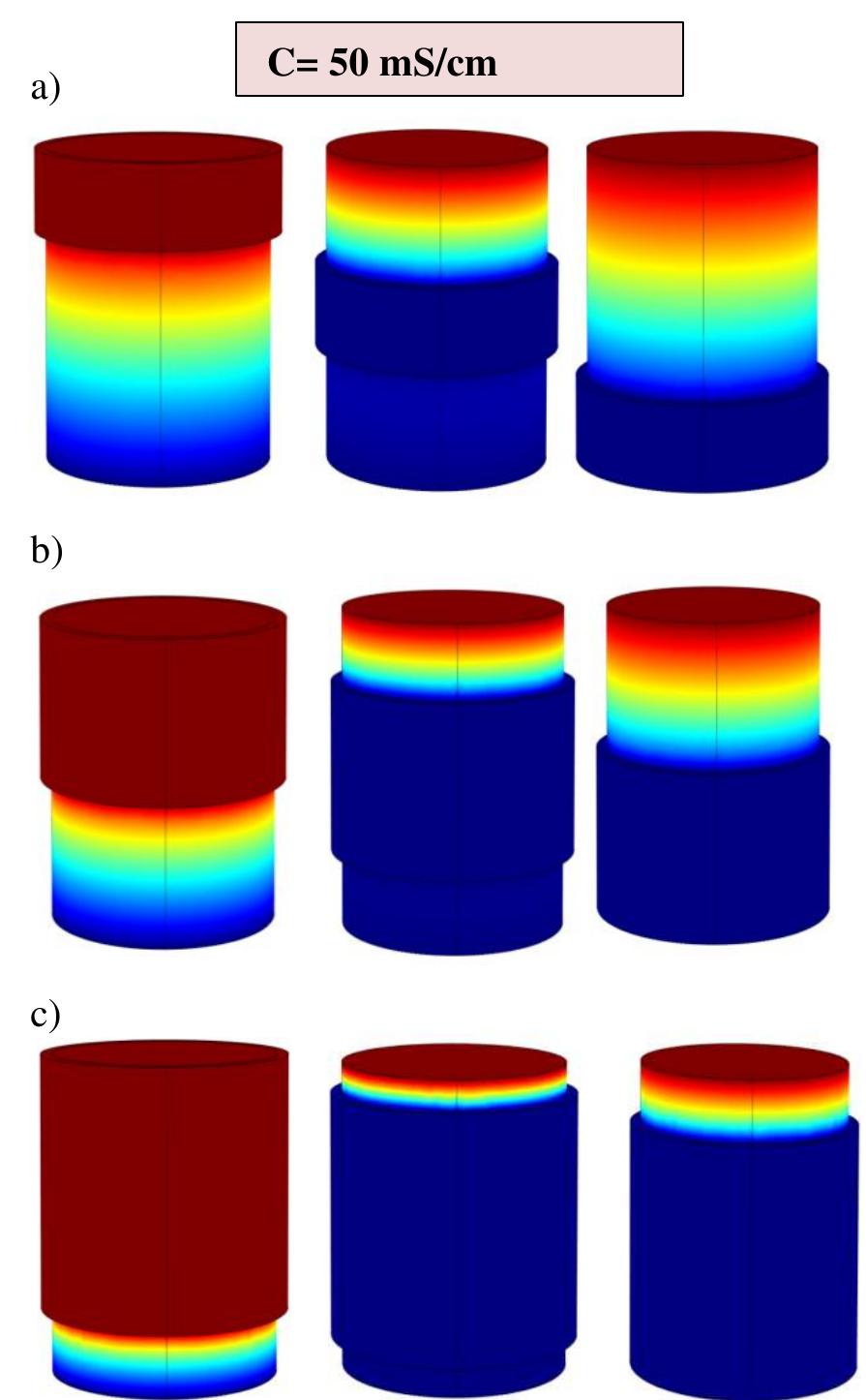 Electric field distribution along a non-uniforml) polluted