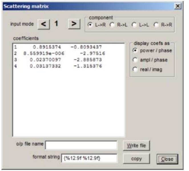 7 scattering matrix (s-parameters) from left to right