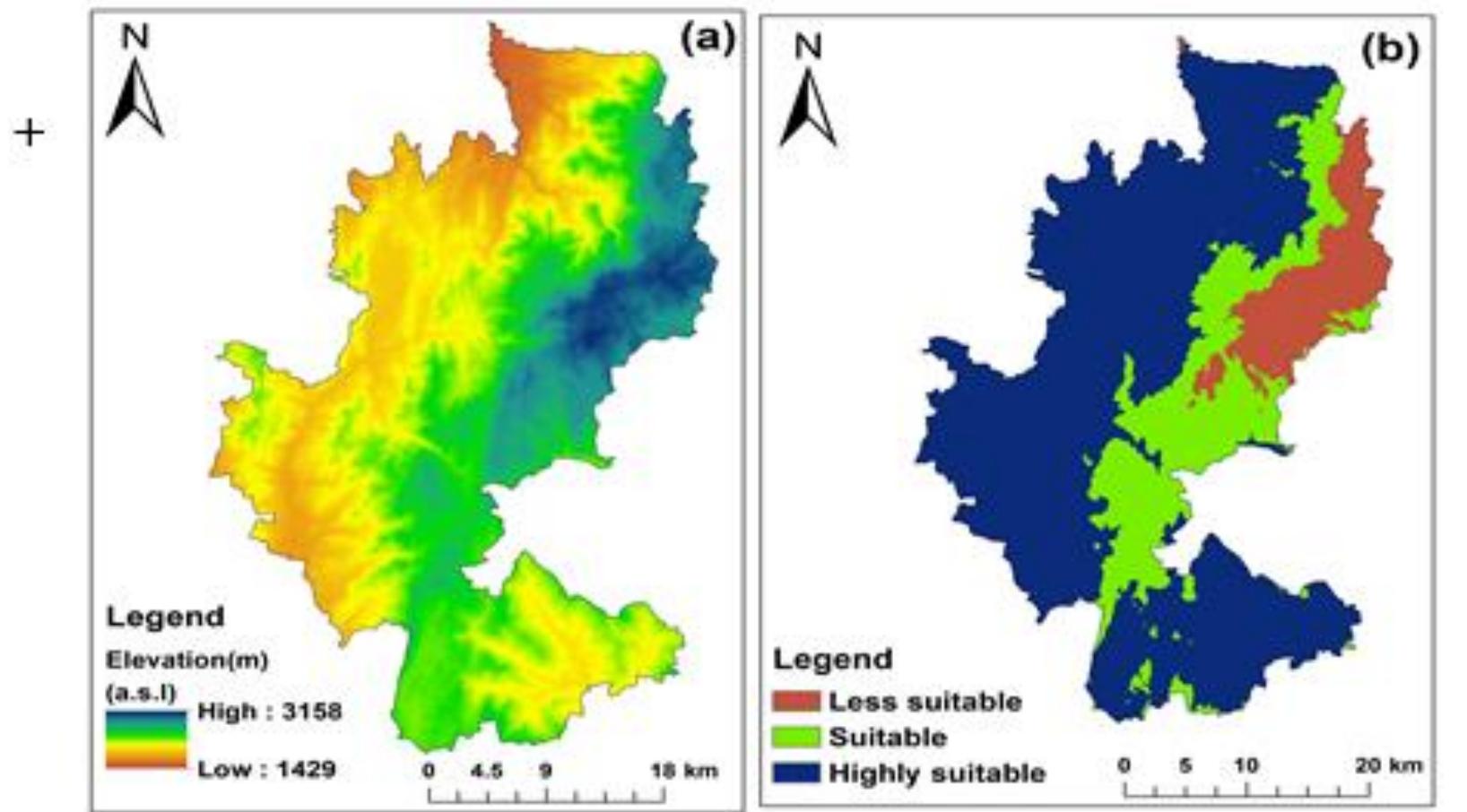 Map of elevation classification of gedeo zone