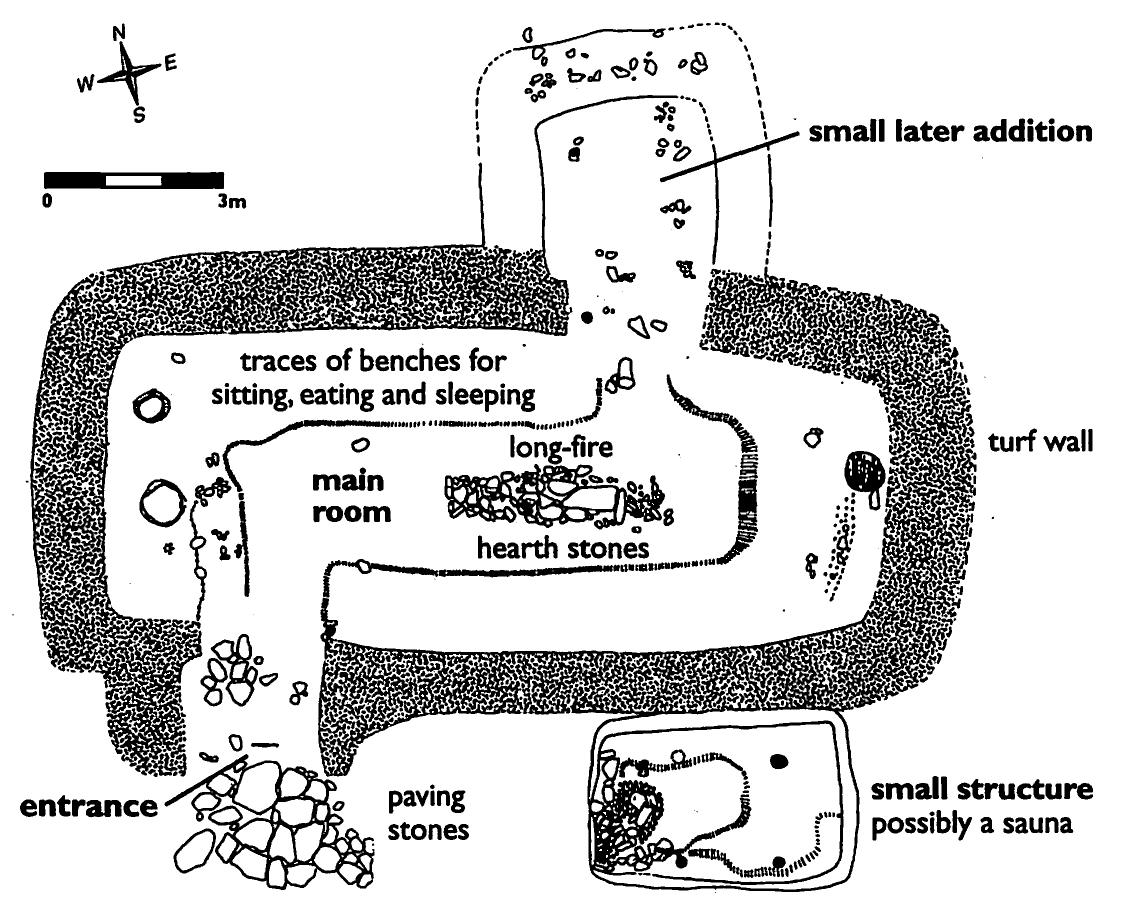 3. archaeological floor plan of grelutétt. the small back