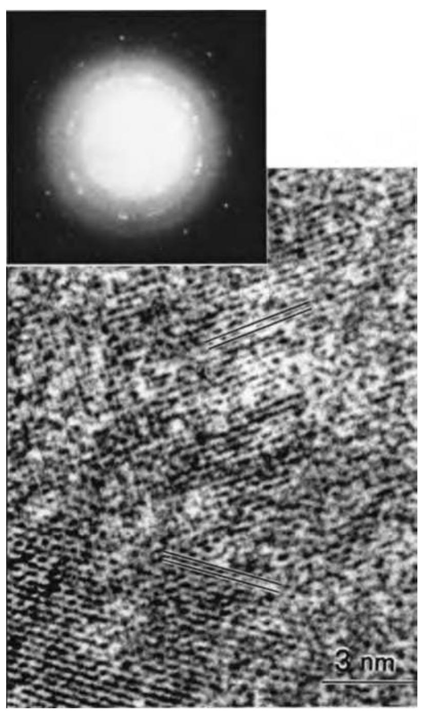 Fic. 5. high-resolution tem image taken at the film region