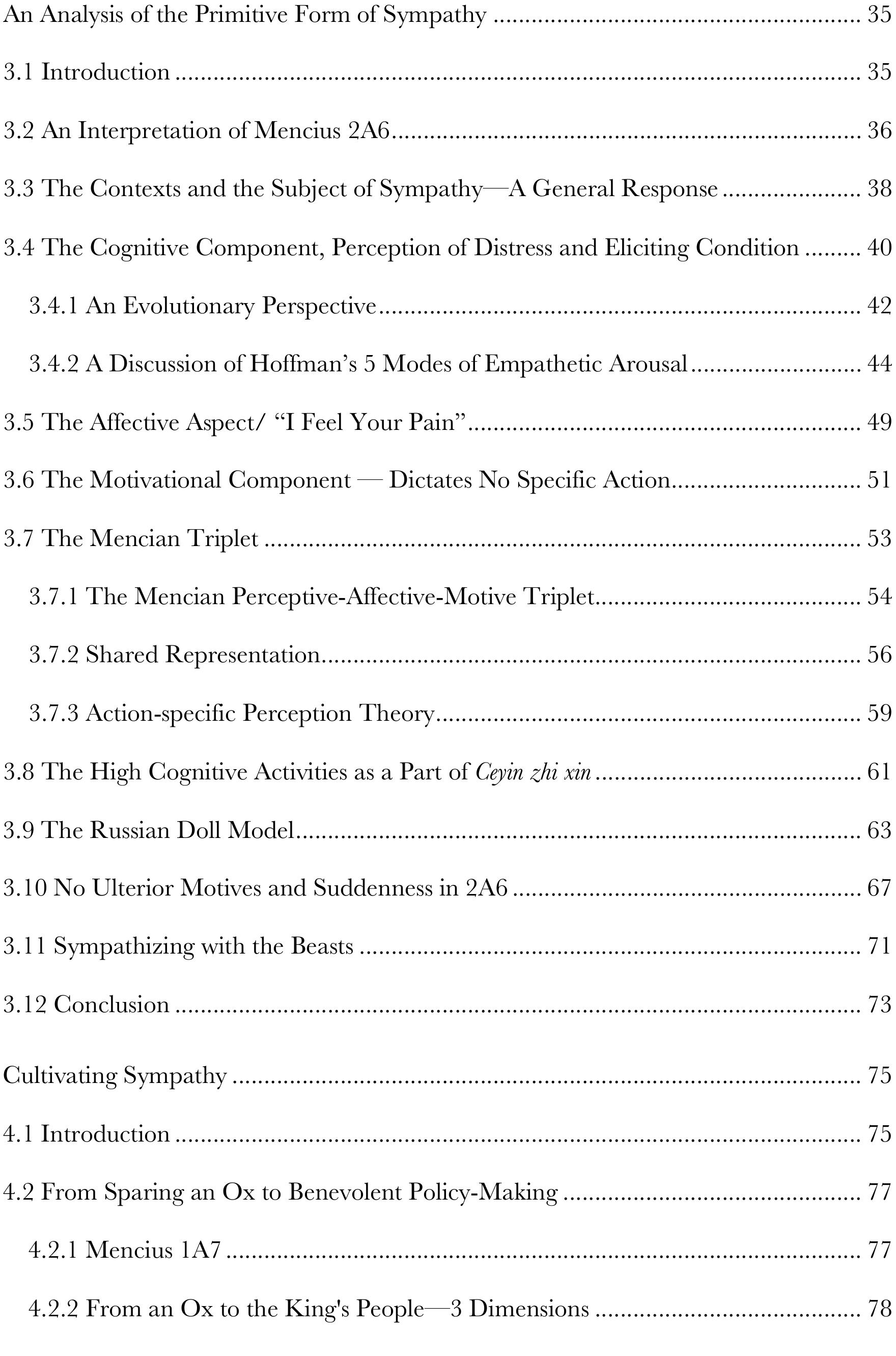 Table 1 - A New Perspective on Sympathy and Its Cultivation,