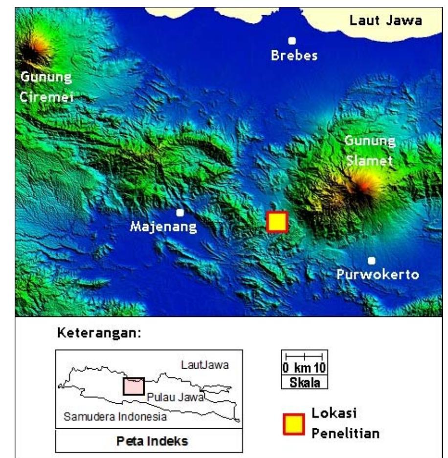Research location srtm map. the research location is located