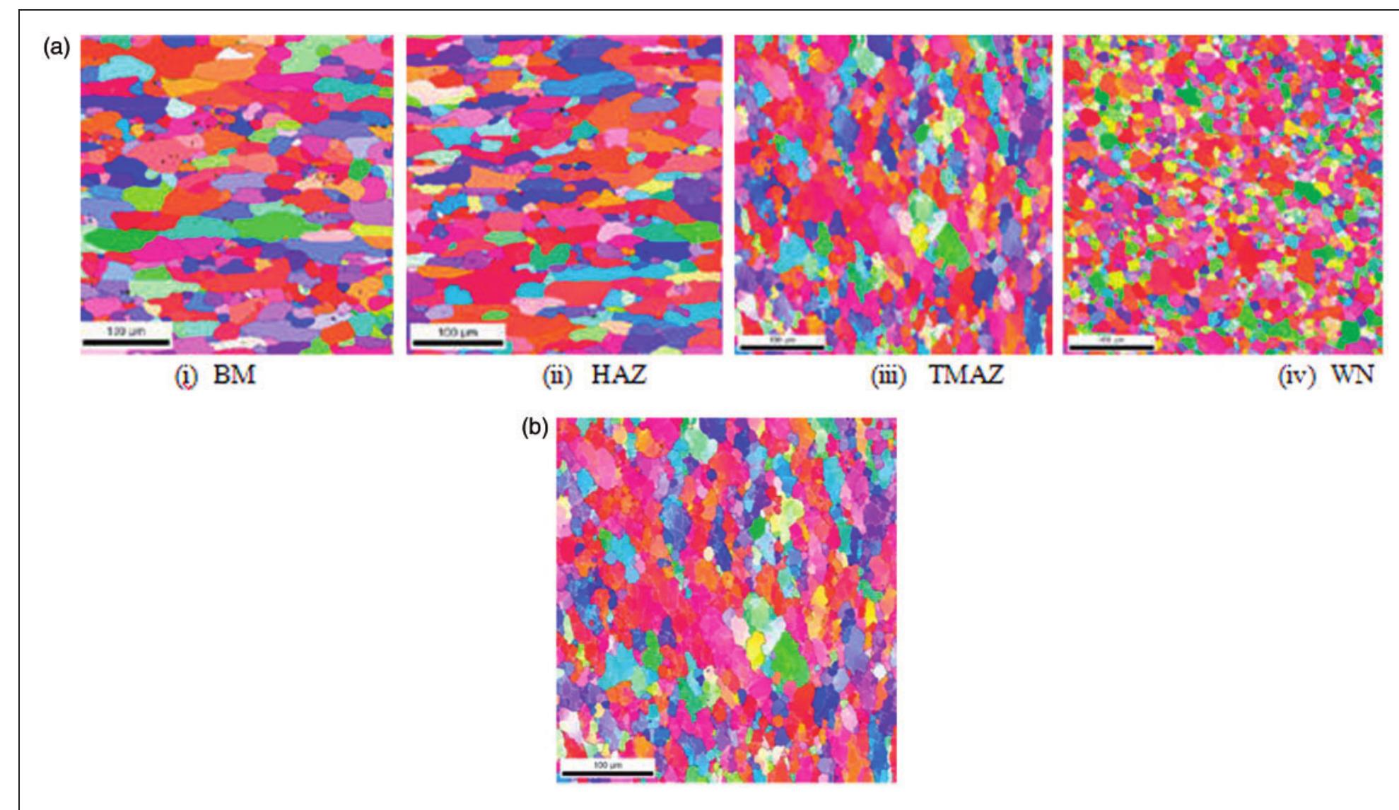 (a) sem/ebsd reconstructed microstructure from the base