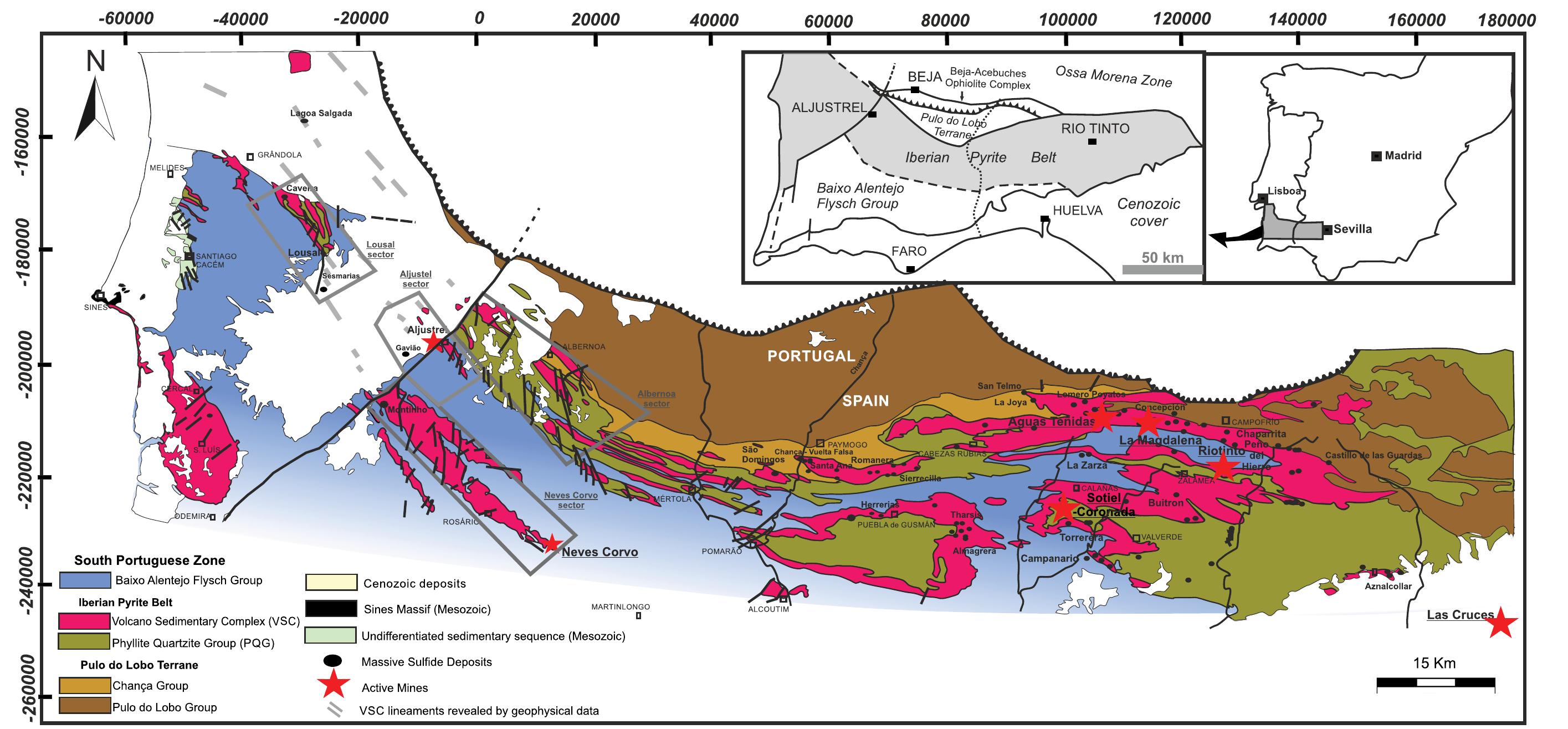 Geologic setting and simplified geologic map of the south
