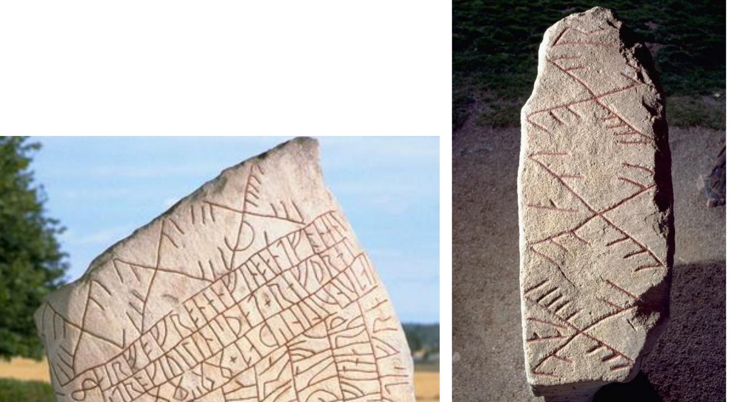 Examples of the cross-shaped cipher runes that appear on the