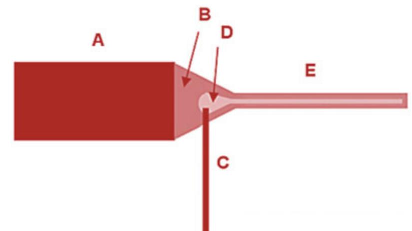 The co-axial electrospinning alternative set-up, (a)