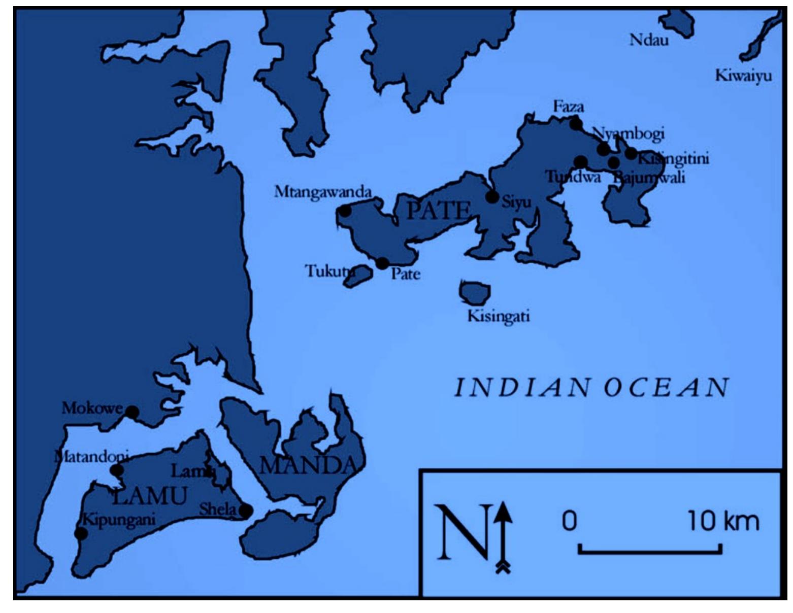 1: map of the lamu archipelago stretches from the narrow