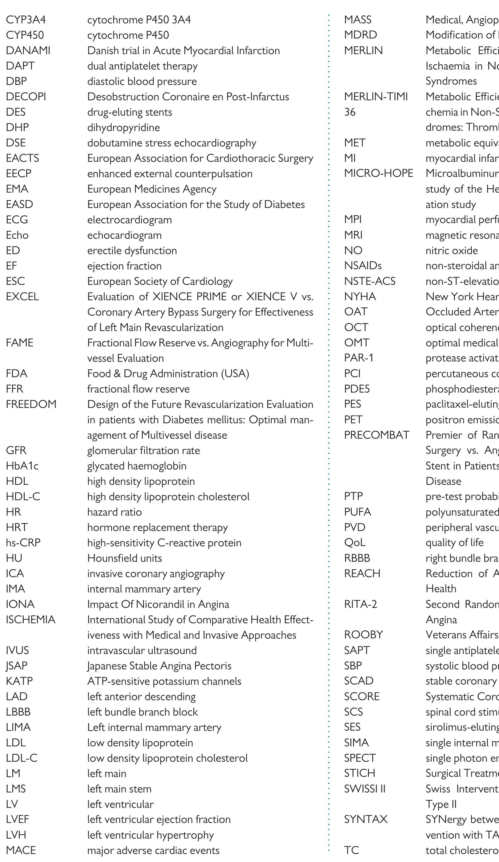 Table 1 - 2013 ESC guidelines on the management of stable