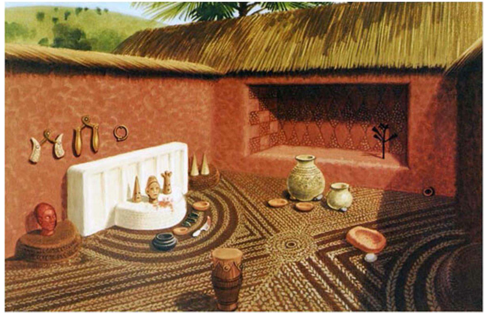 Reconstructed ancestral altar based on the excavations at