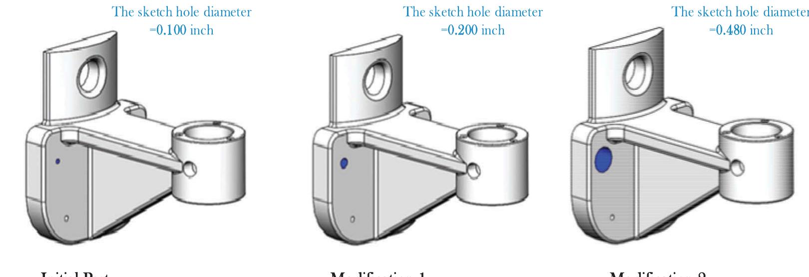 Figure 7 - Comparison between CAD models using modification