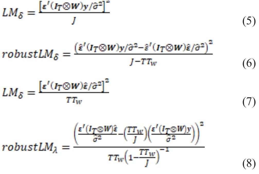 Next is the spatial autoregressive model of panel data
