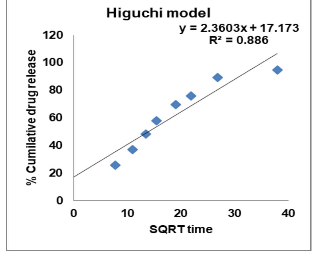 Higuchi model graph of f9