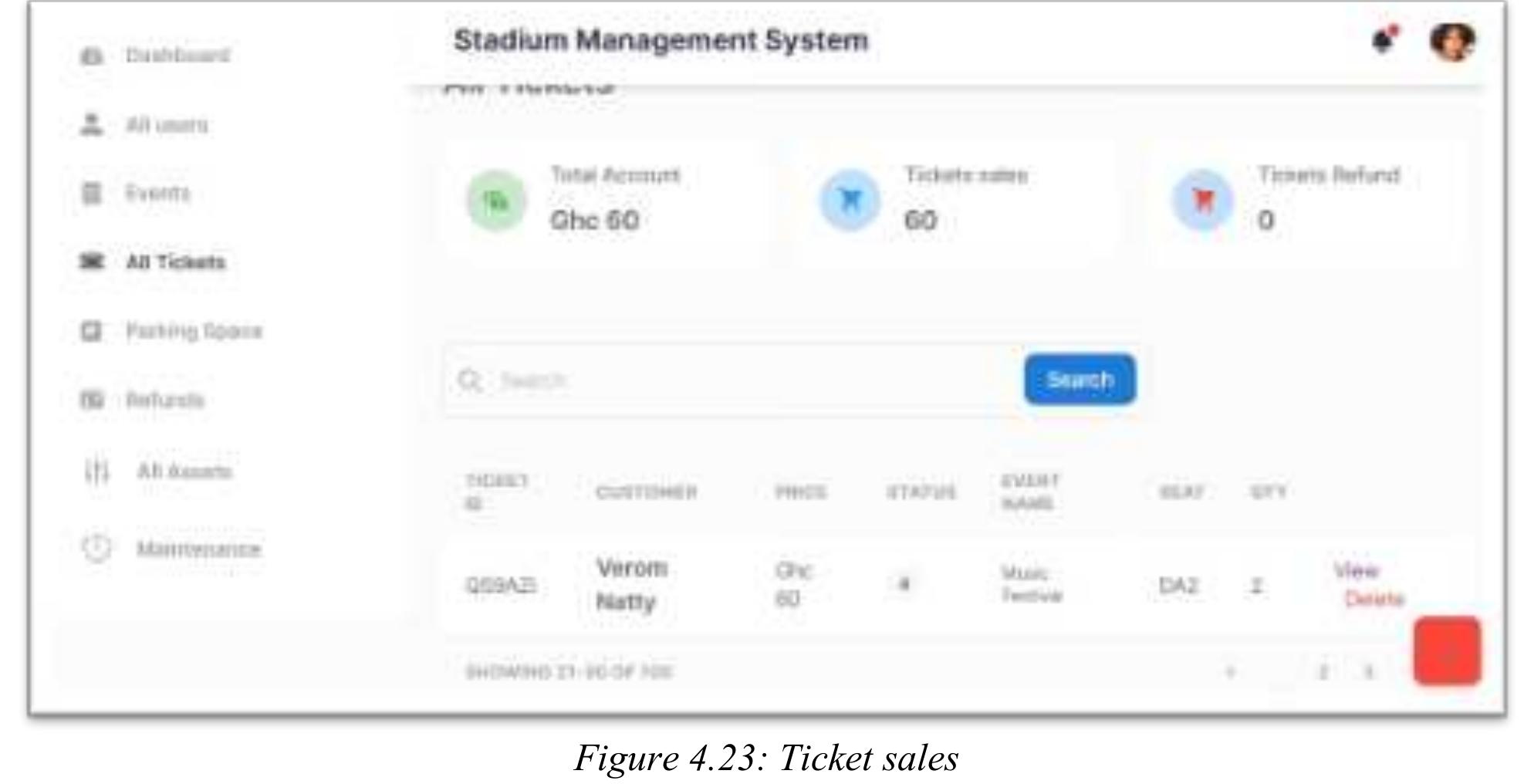 Figure 33 - Stadium Management System
