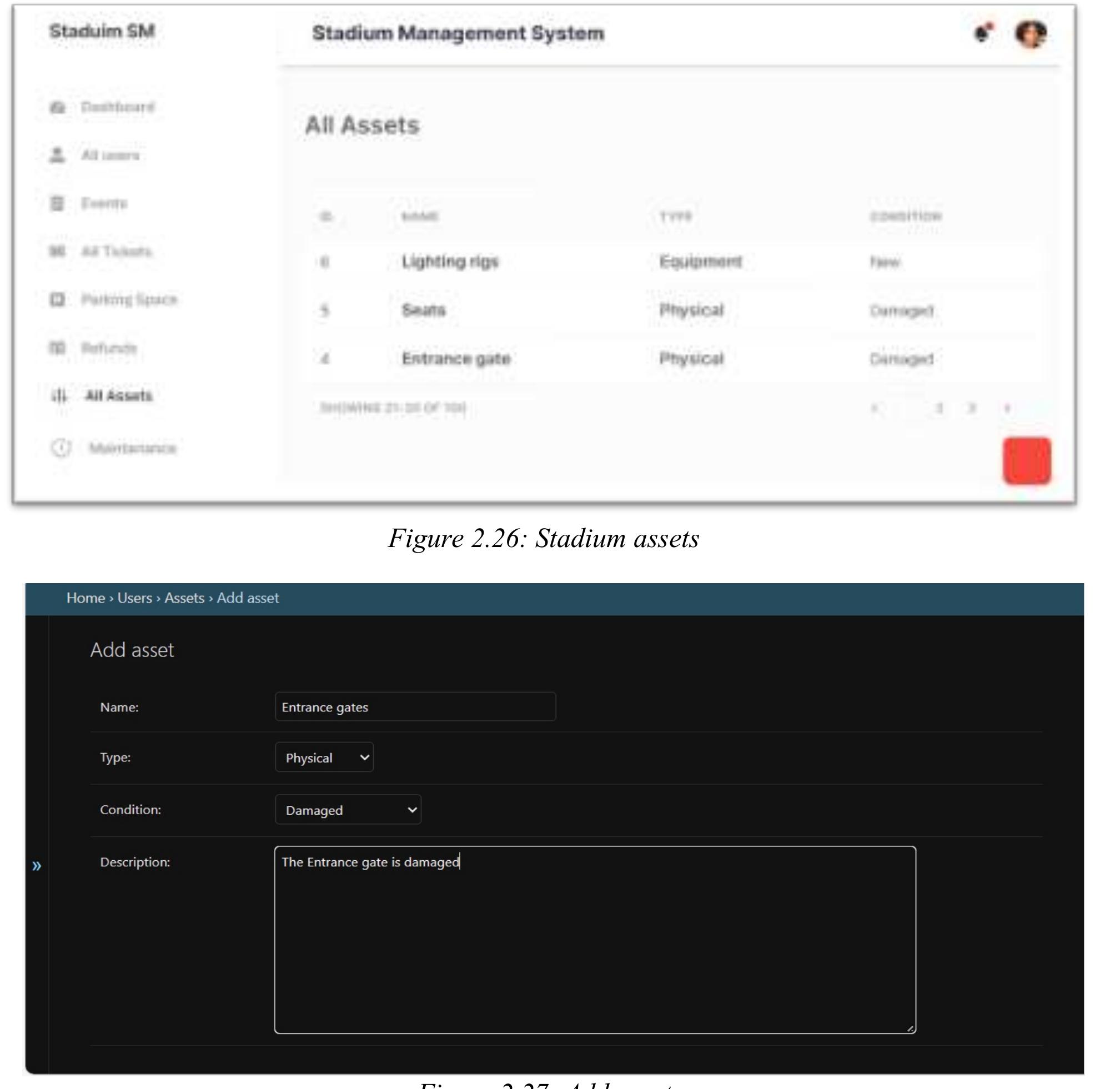 Figure 38 - Stadium Management System