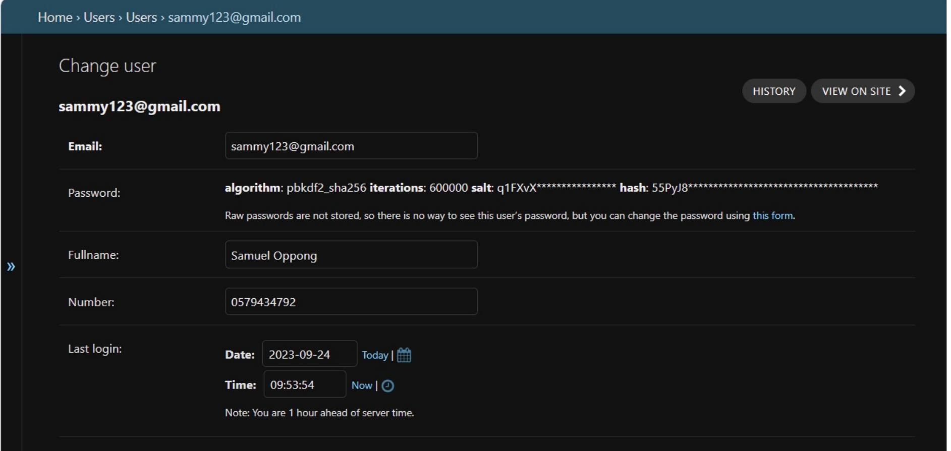 B.3: admin edit user information figure b.3 below