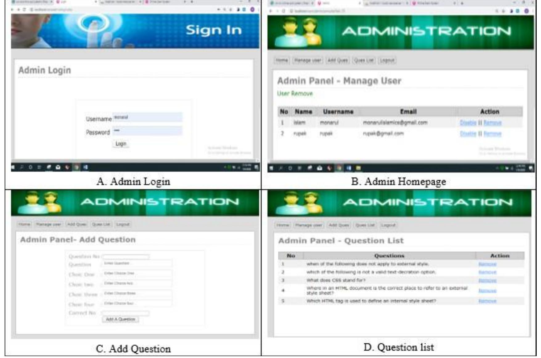 Admin management system for login, registration and add