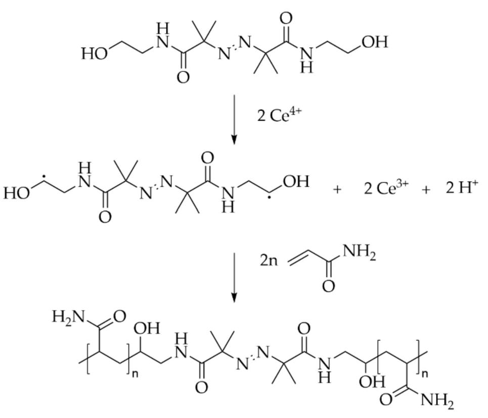 Mechanism of polymerization of acrylamide using ce** /va-086