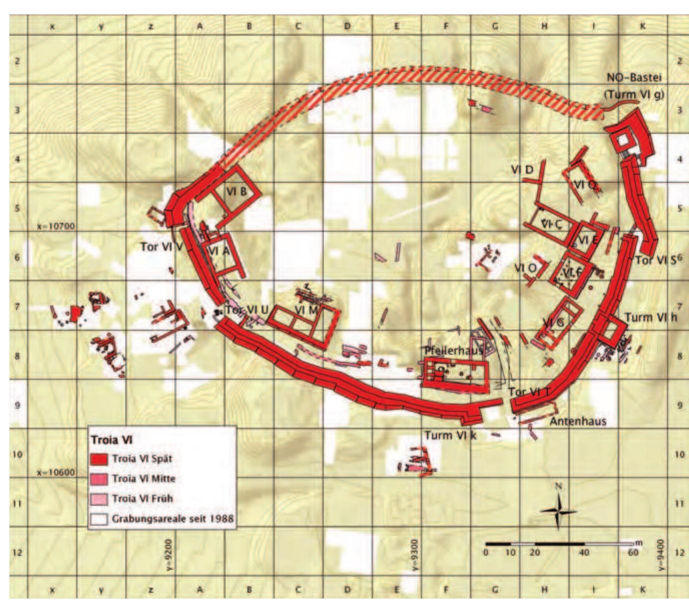 General plan of troy vi/viia. fig. 1. troy vi citadel and