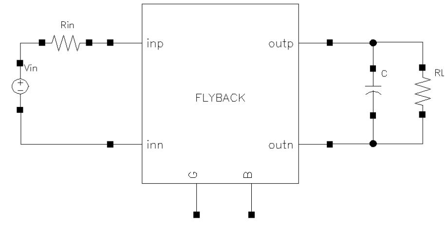 flyback converter macro-model. rig. 4 — flyback converter
