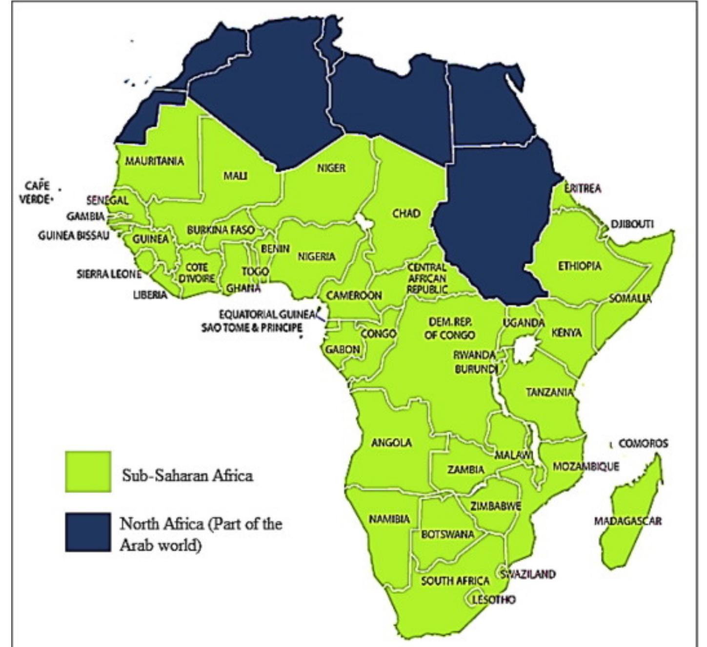 Surprising Map Of Sub Saharan Africa Gallery